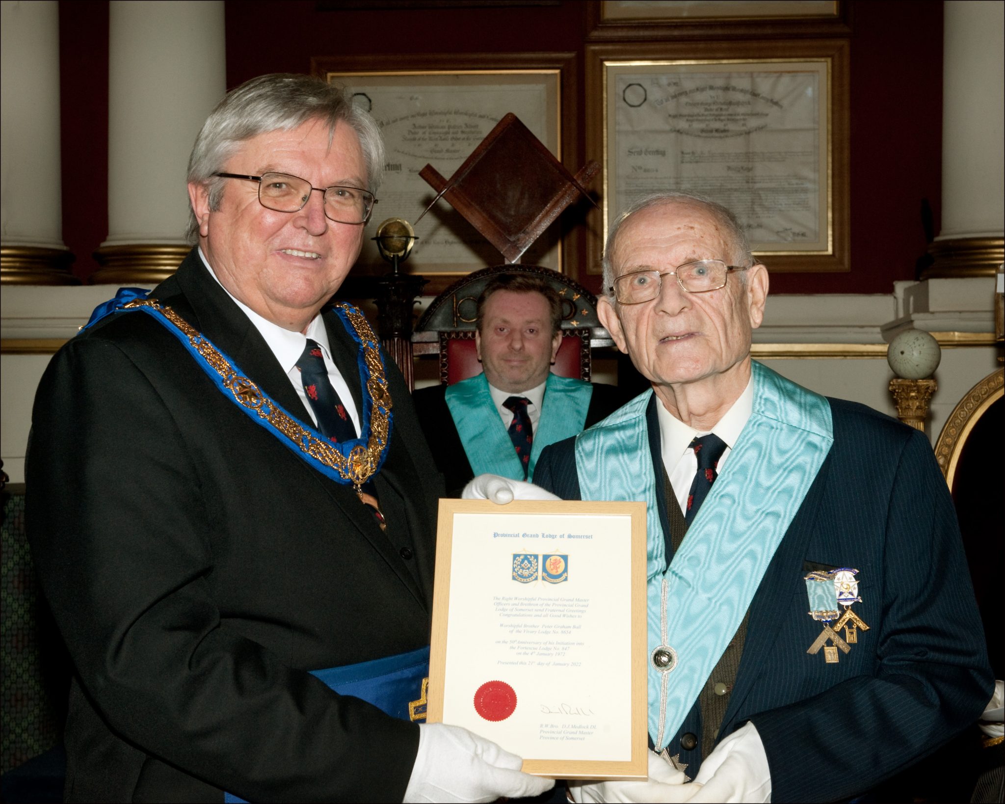 W. Bro. Peter Ball Celebrates 50 Years In The Craft. – Somerset ...