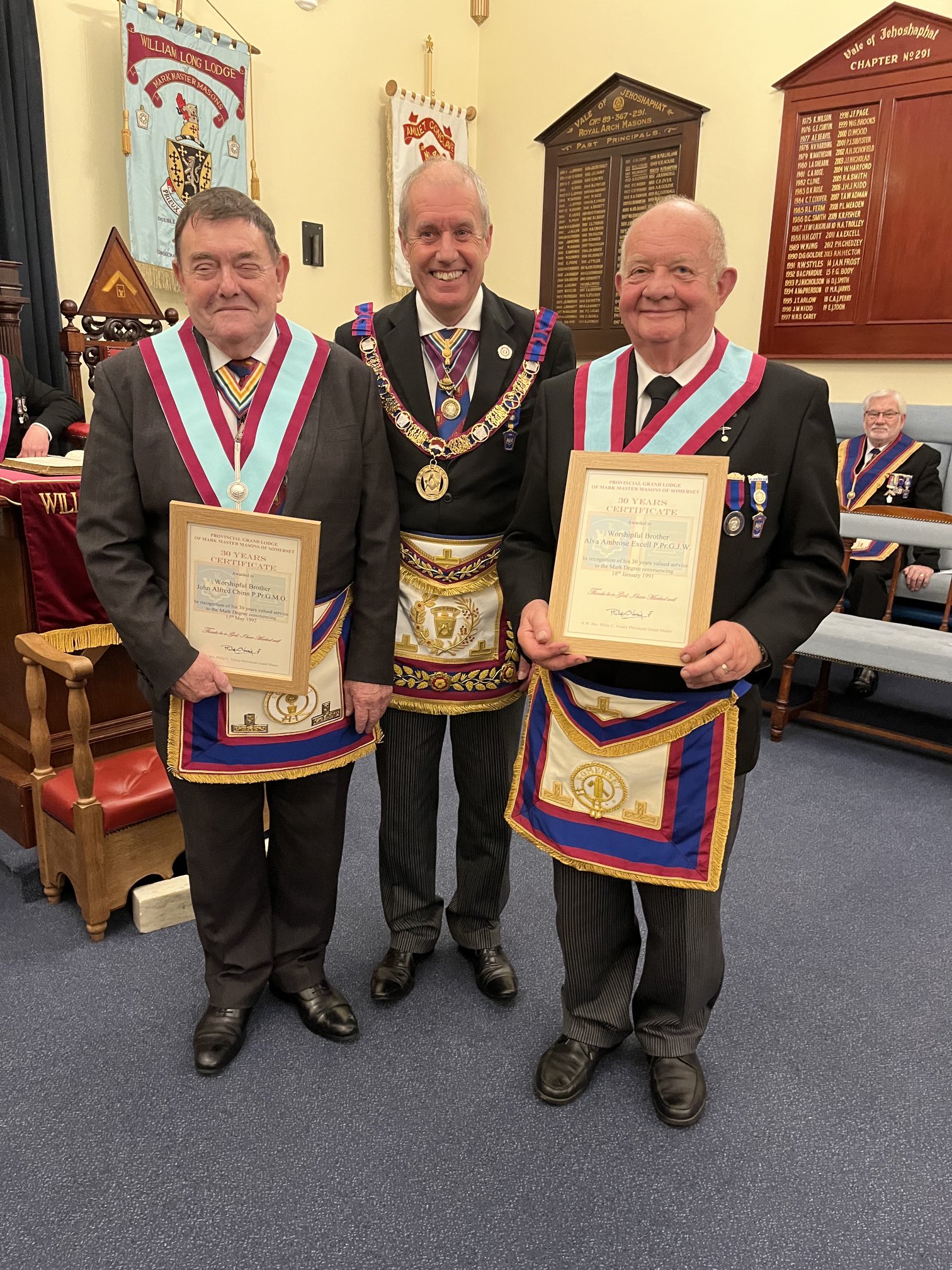 30 Year Excellent Service Awards for John Chinn and Alva Excell ...