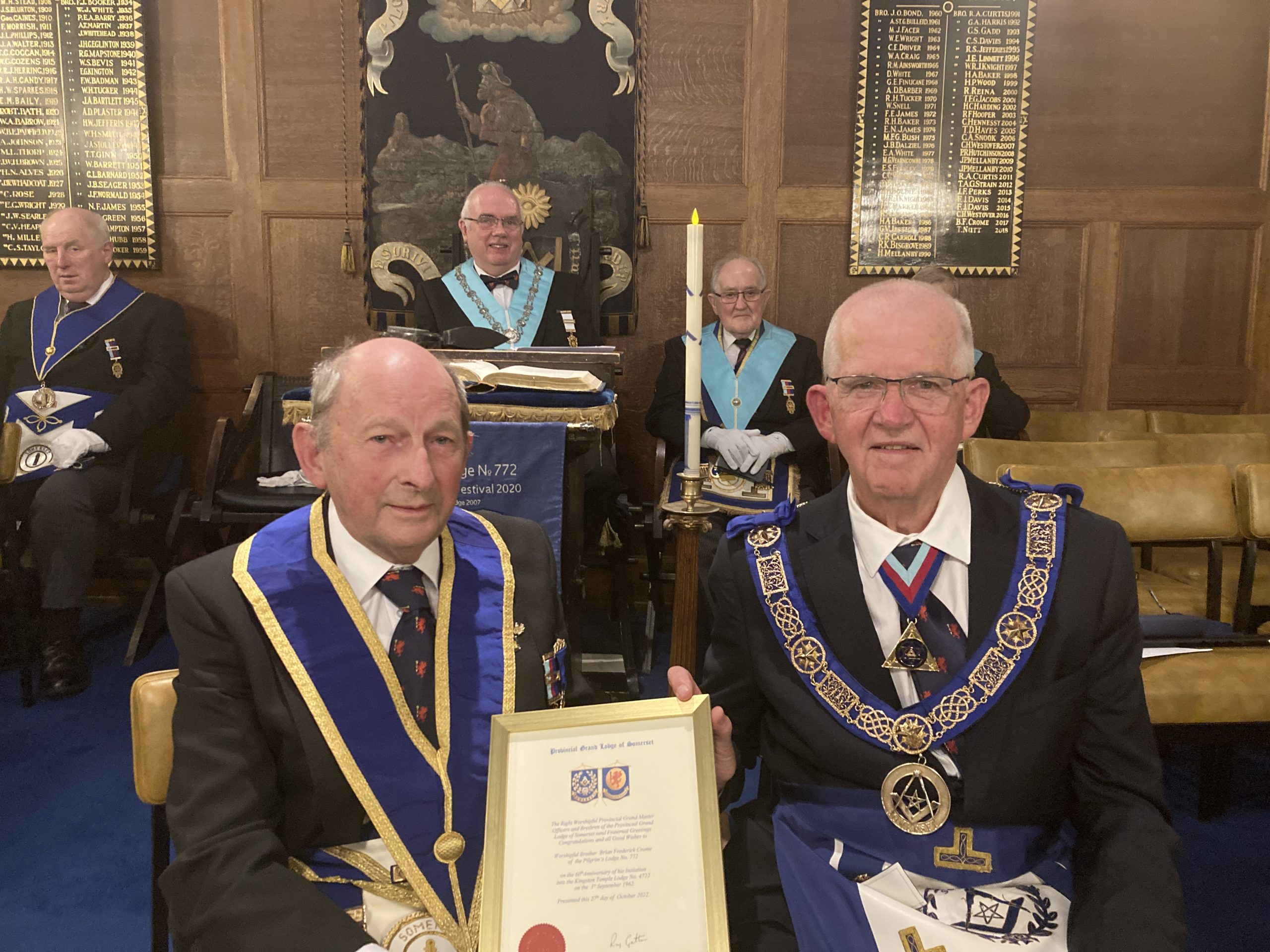 Celebrations at Pilgrims Lodge No 772 – Somerset Freemasons – www ...