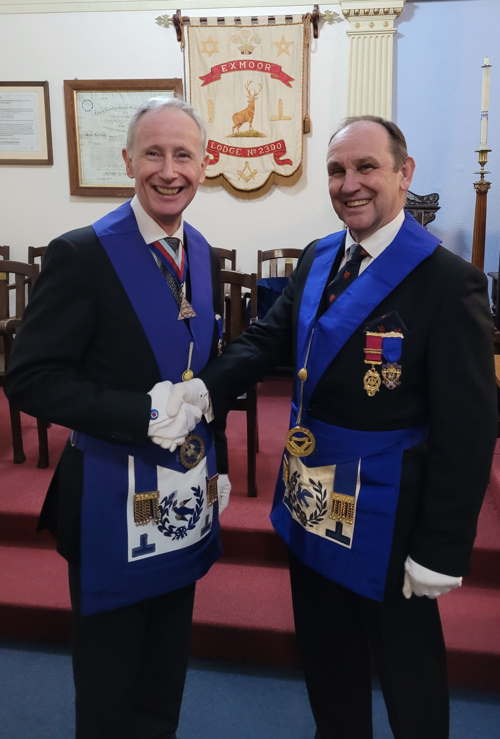 The Brethren of Exmoor Lodge welcome their new Entered Apprentice, Bro ...