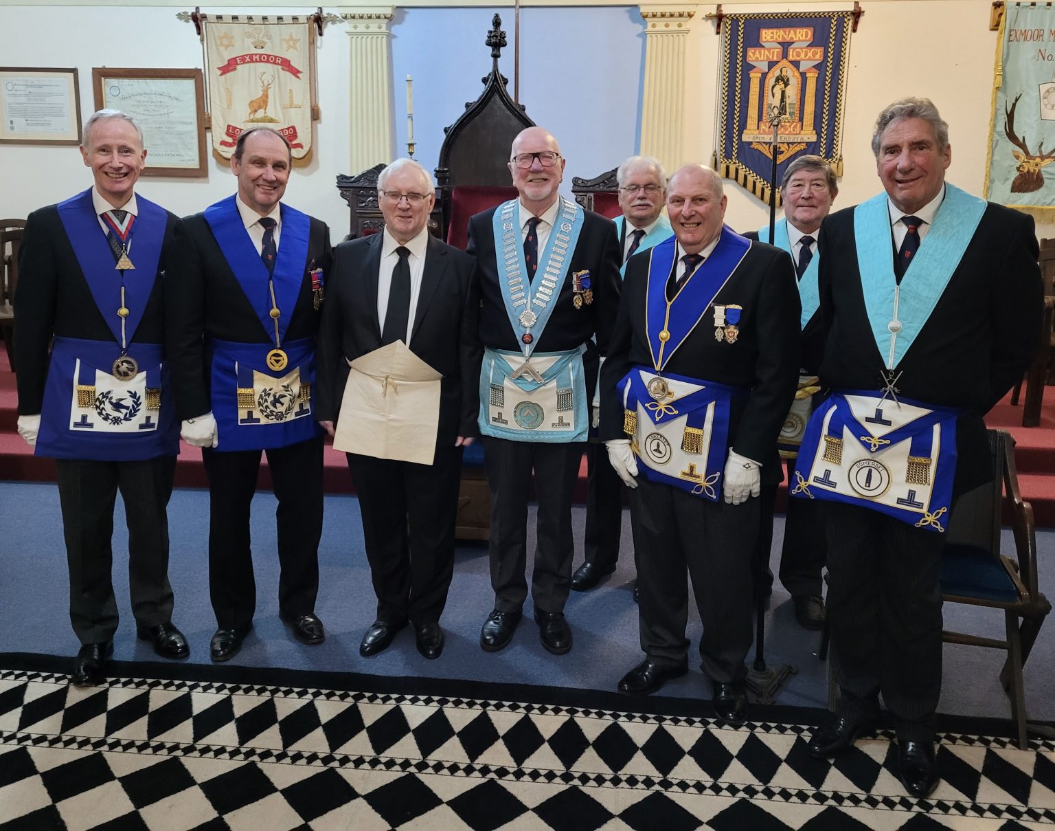 The Brethren of Exmoor Lodge welcome their new Entered Apprentice, Bro ...