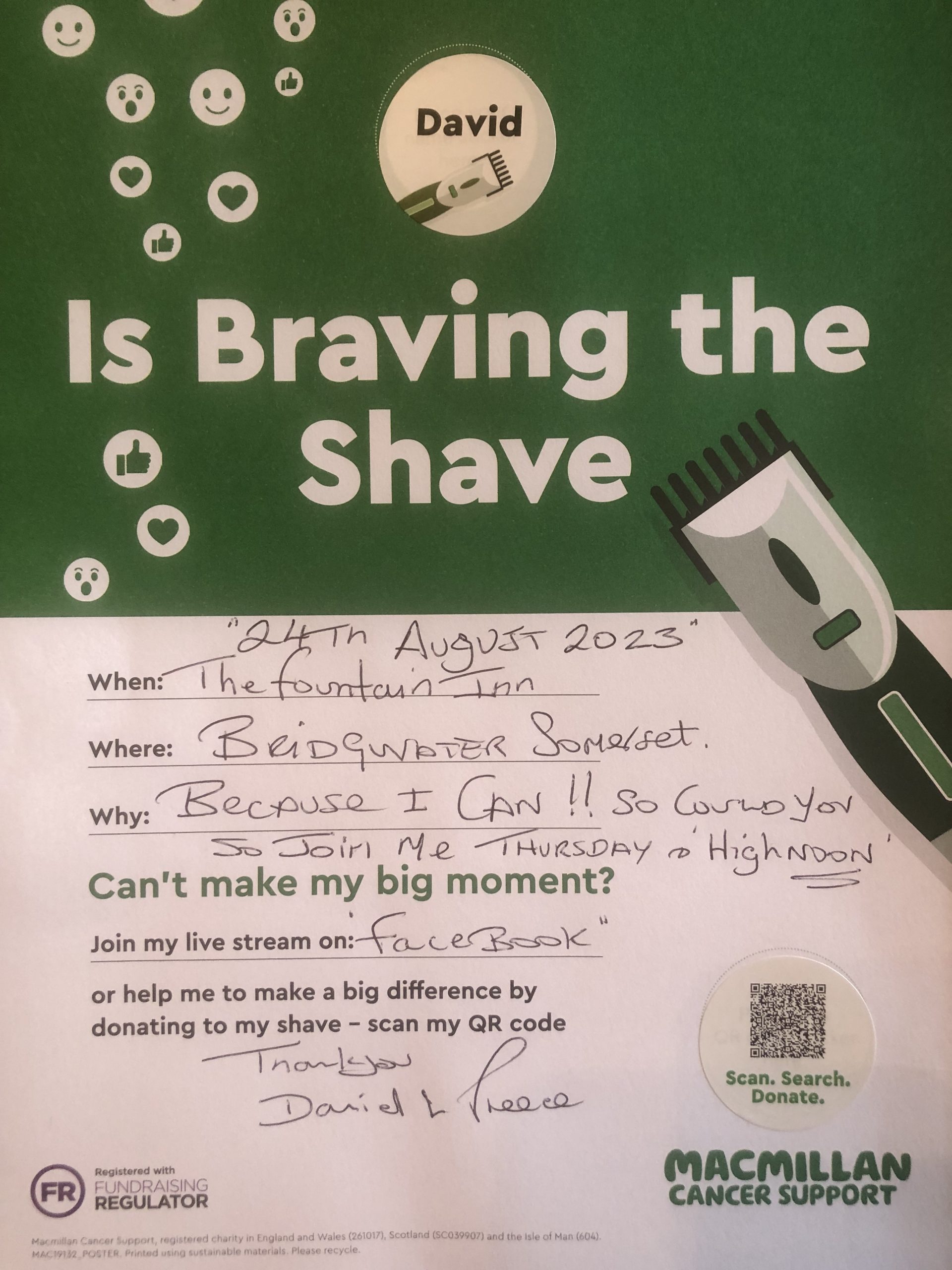 David Preece – Brave the Shave – Somerset Freemasons – www ...