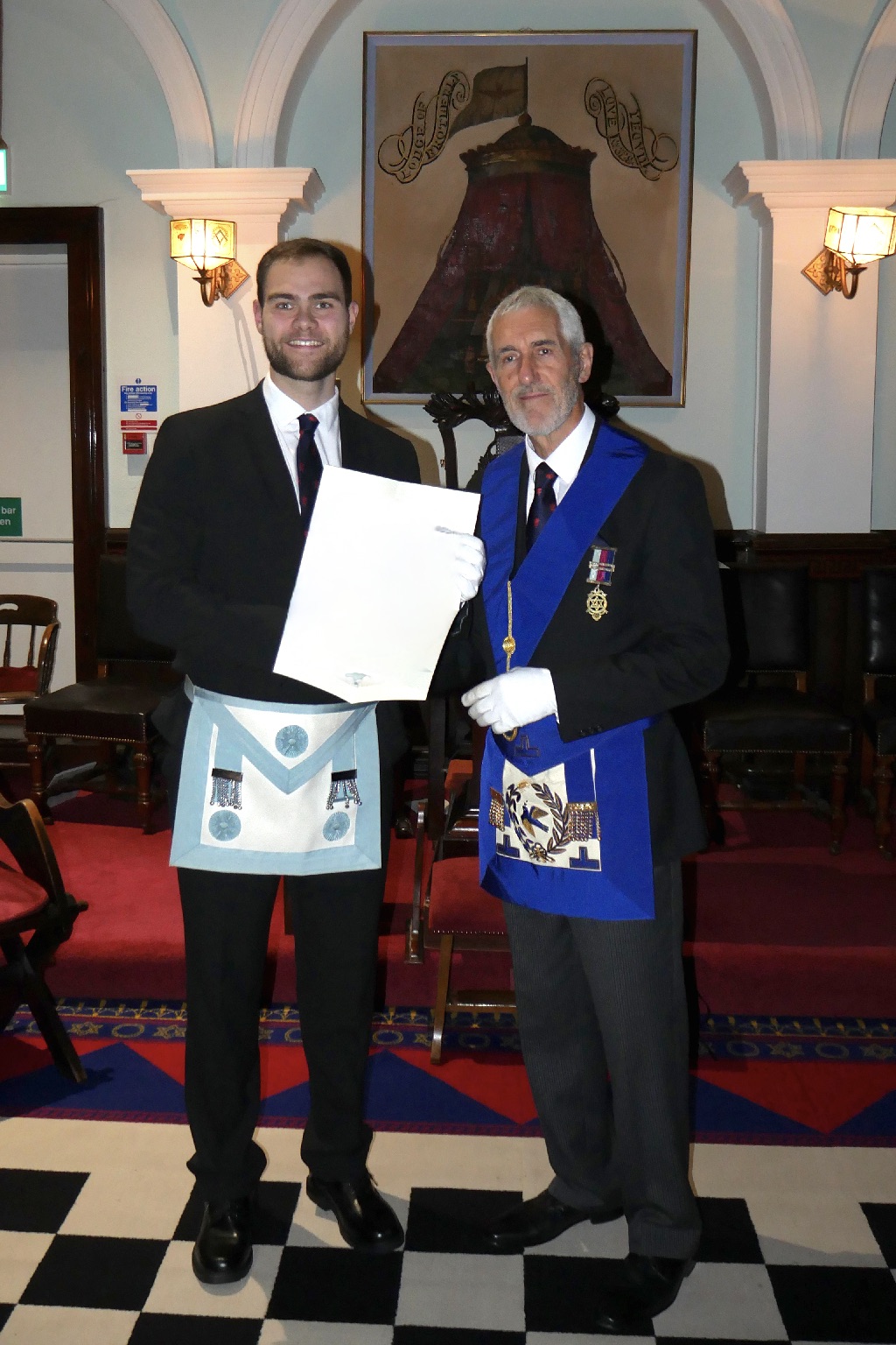 An Initiate, a GL Certificate and a Joiner at the Lodge of Brotherly ...