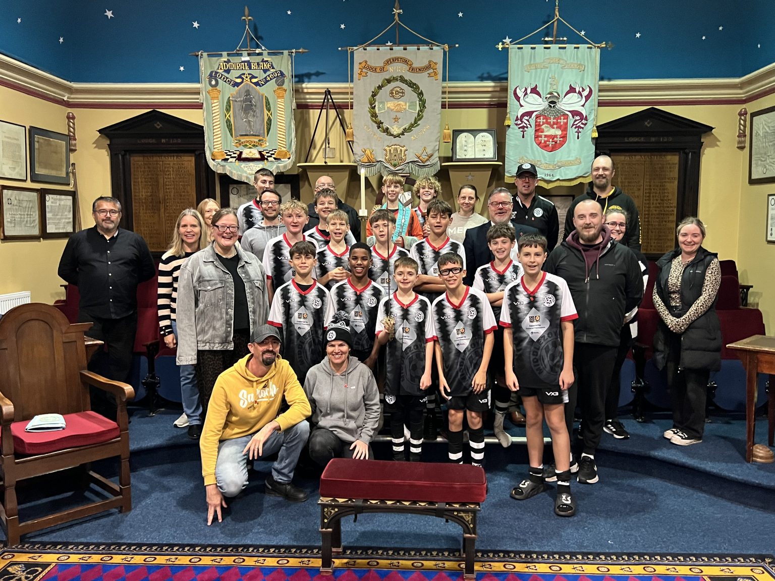 Admiral Blake Lodge Donation to Middlezoy Rovers U13 Football Team ...