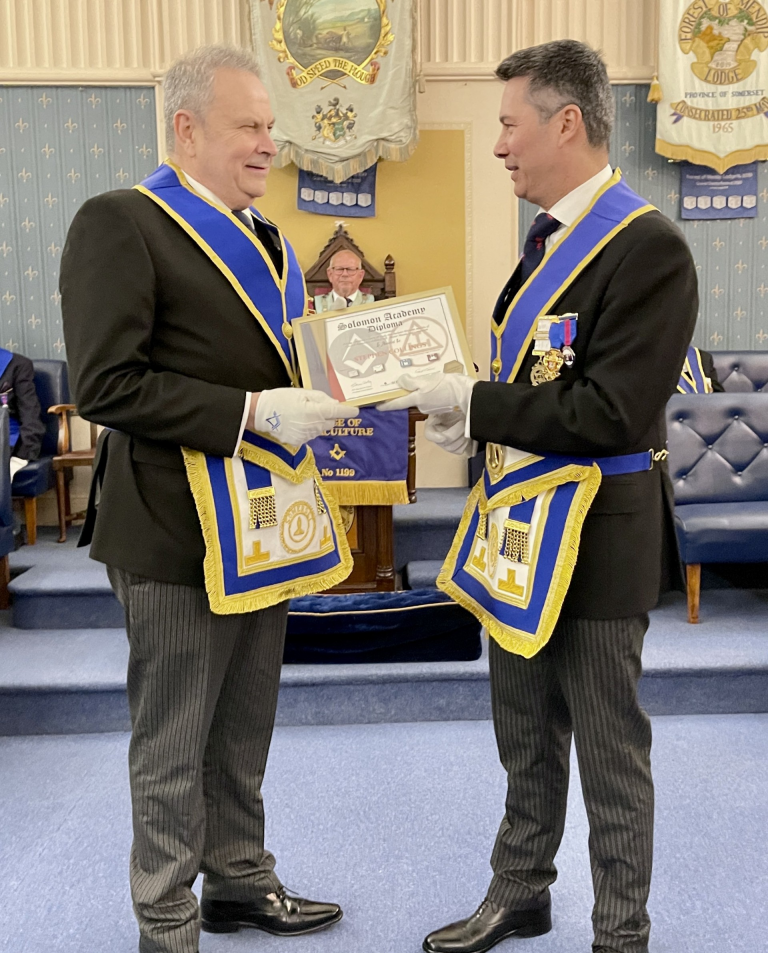 Stephen Collings receives his Solomon Academy Diploma – Somerset ...